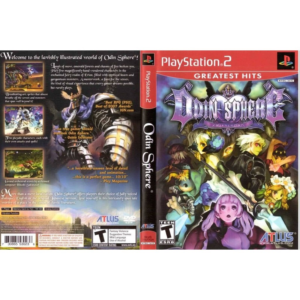 （PS2 Games CD DVD）PS2 中文游戏 奥丁领域 宽屏版汉化版 Odin Sphere Chinese version(DVD ...