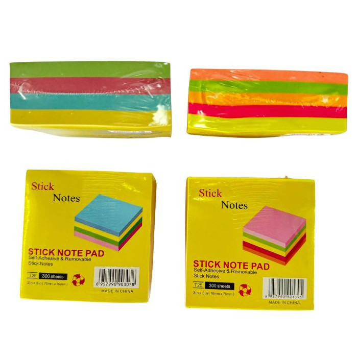Value Pack Sticky Notes/Stick Note/Memo Cube 便利贴 3x3 Inch - 4/5 in 1 ...