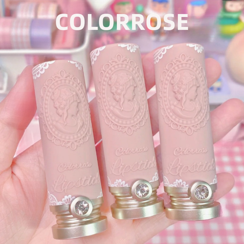 COLORROSE Lipstick 口红浮雕小天使不沾杯雾面丝绒质地 Angel Embossed Lipstick Matte ...