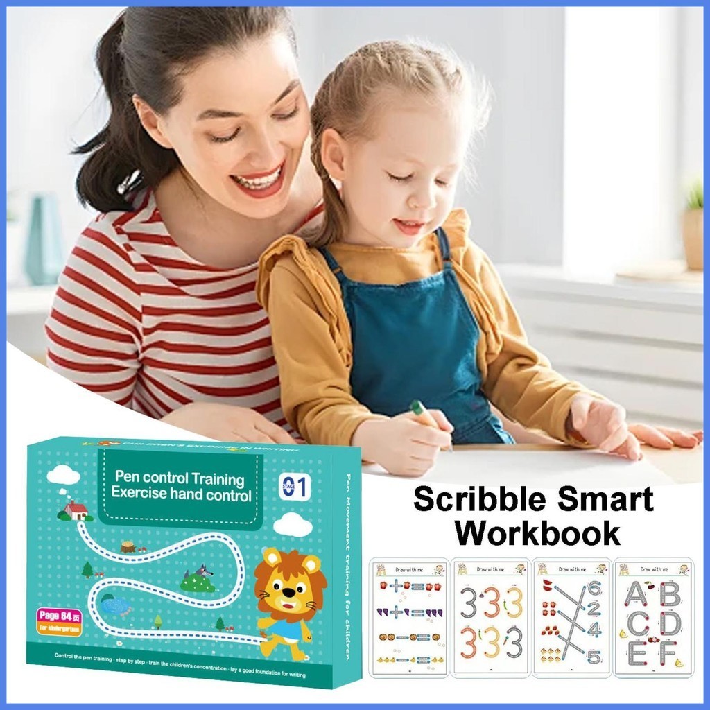 Scribble Smart Workbook Control Training Book Reusable Practice ...