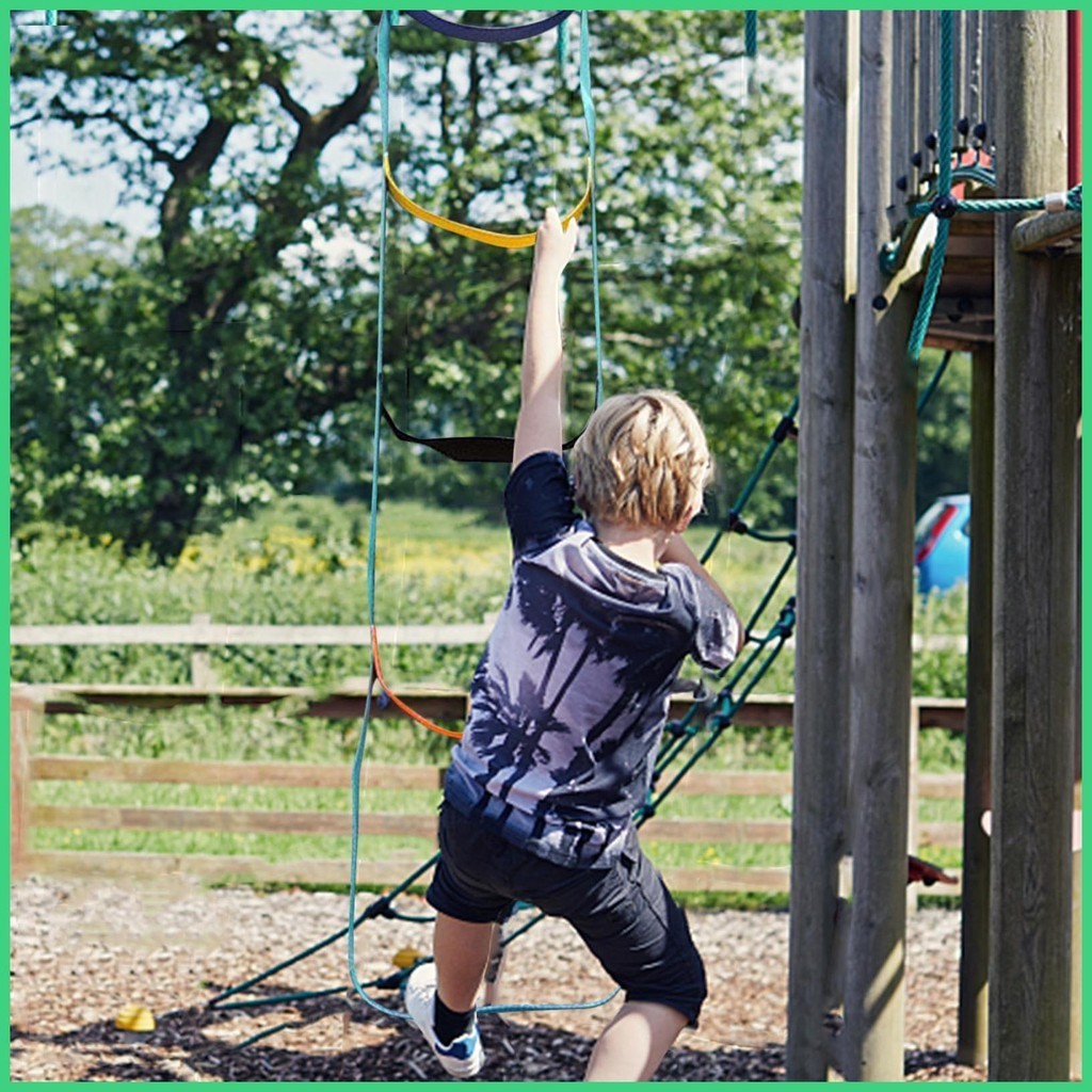Kids Rope Ladder Colorful Webbing Swing Rope Ladder for Treehouse ...
