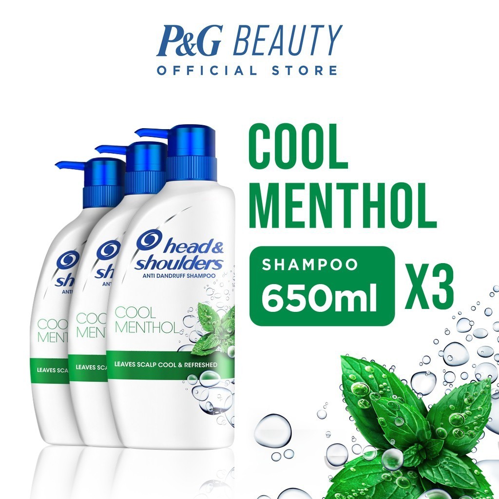 [Bundle of 3] Head and Shoulders Cool Menthol Anti Dandruff Shampoo ...