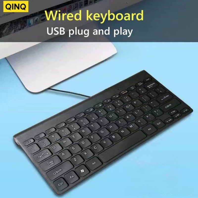Ready Stock QINQ keyboard Ultra thin keyboard Wired USB keyboard ...