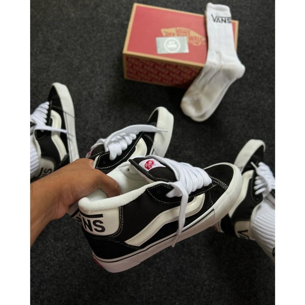 Vans KNU Skool MiD black/white sneakers for men and women Shoes for men ...