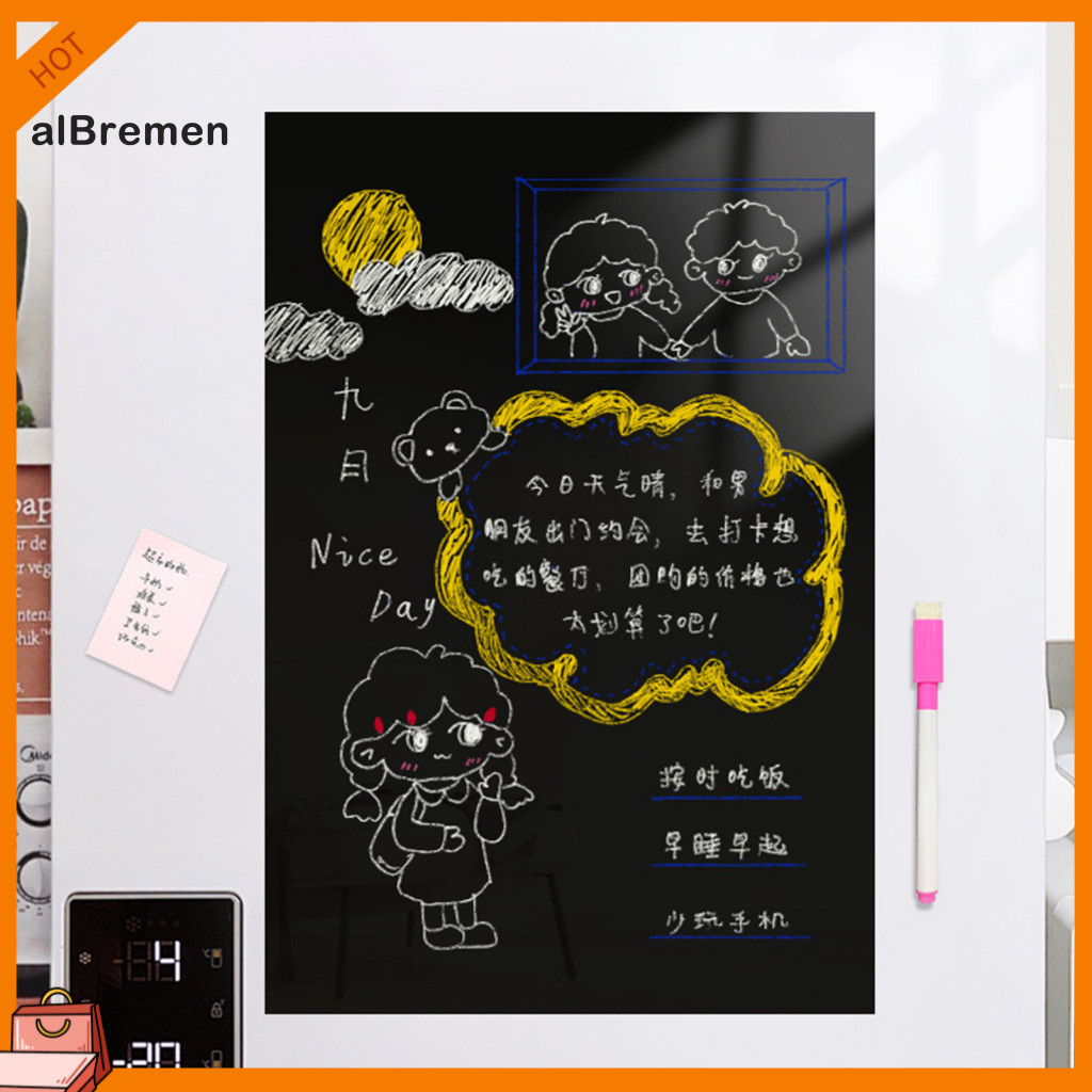 (New) Magnetic Whiteboard Magnetic Black Board Flexible Magnetic ...