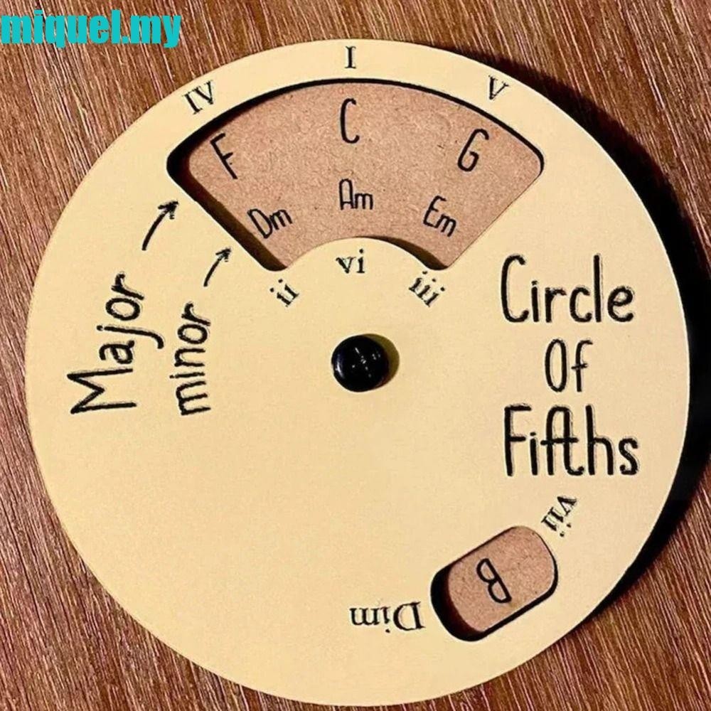 MIQUEL Guitar Chord Wheel, Music Education Tools Wooden Wooden Melody ...