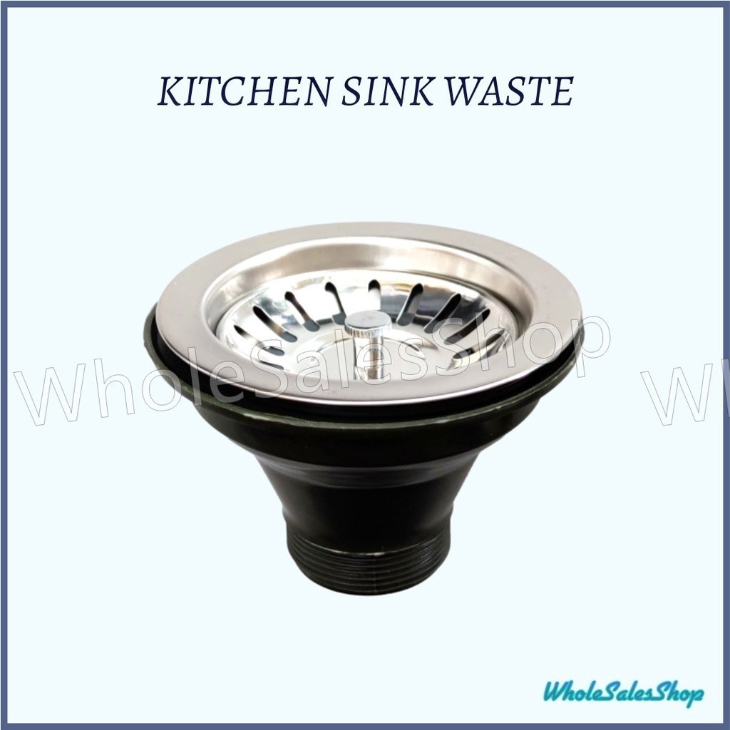 110MM 2-1/2" STAINLESS STEEL KITCHEN SINK BASKET WASTE SINK DRAINER ...