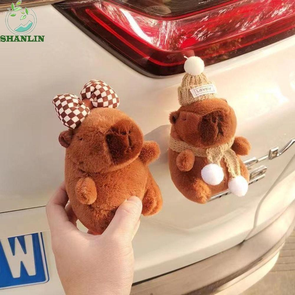 SHANLIN Capybara Plush Car Doll, Simulation Fluffy Capibara Car Tail ...
