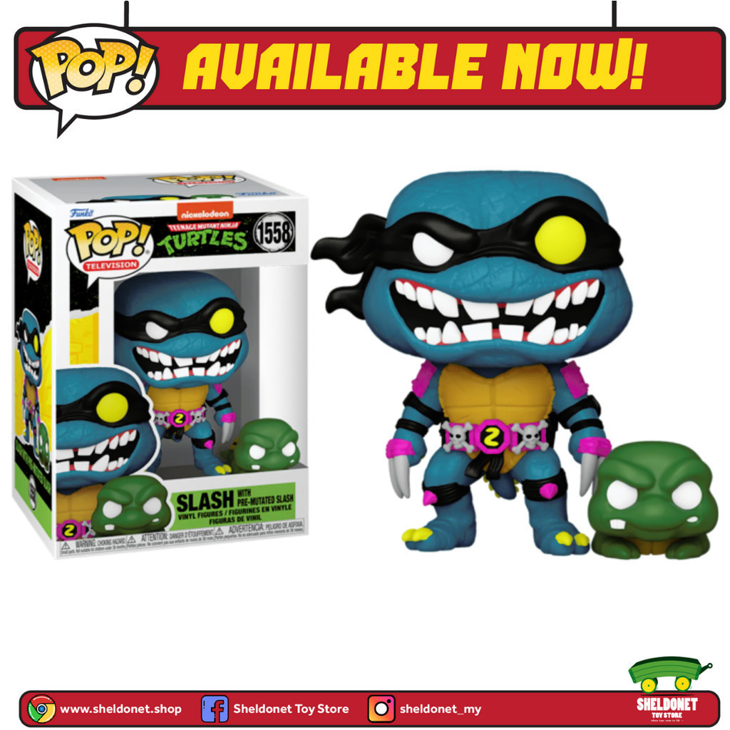 Funko Pop! TV & Buddy: Teenage Mutant Ninja Turtles - Slash with Pre ...