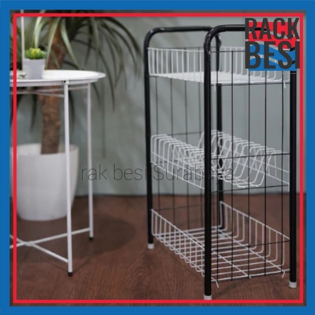 HITAM 3-layer PLATE RACK RPK 03 BLACK IRON / 3-LAYER PLATE RACK / 3 ...