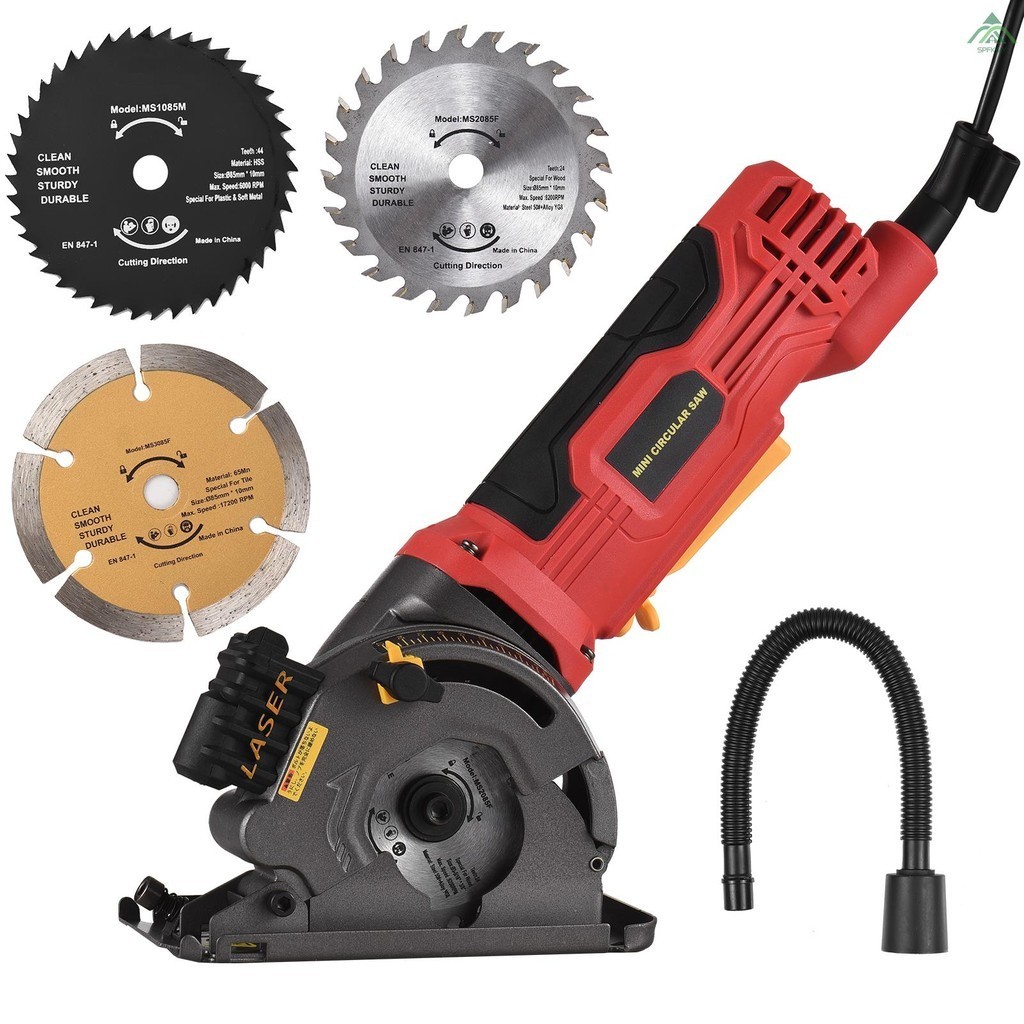 580W 3700RPM Mini Circular Saw Corded 4.8 Amp Electric Compact Circular ...