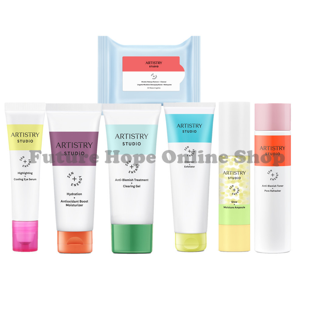 ARTISTRY STUDIO SKIN Cleanser Toner Moisturizer Ampoule Anti-blemish ...