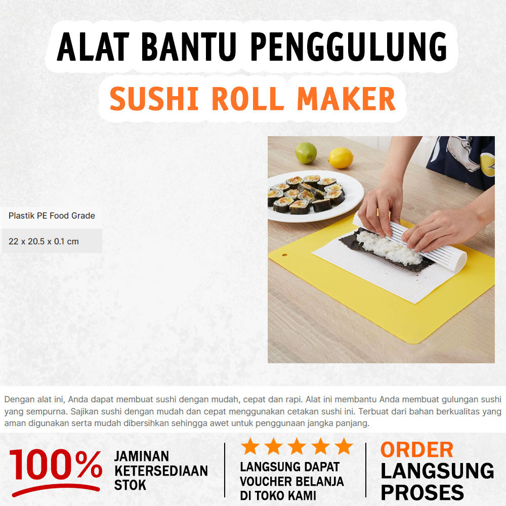 Sushi Roll Maker/Sushi Mold Food Grade Plastic Material Easy To Use (23 ...