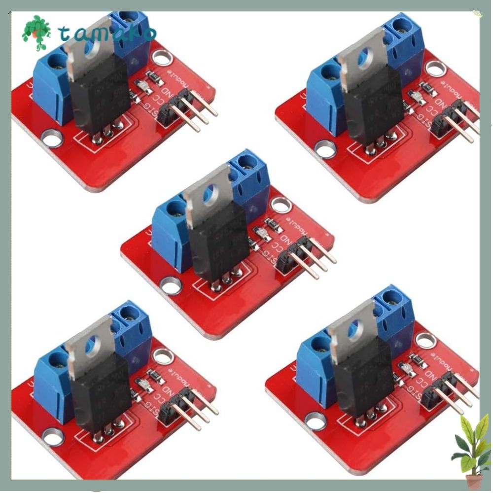 TAMAKO 5pcs MOSFET, IRF520 red Driver Module, Raspberry PI Compatible for Arduino MCU ARM MCU ...