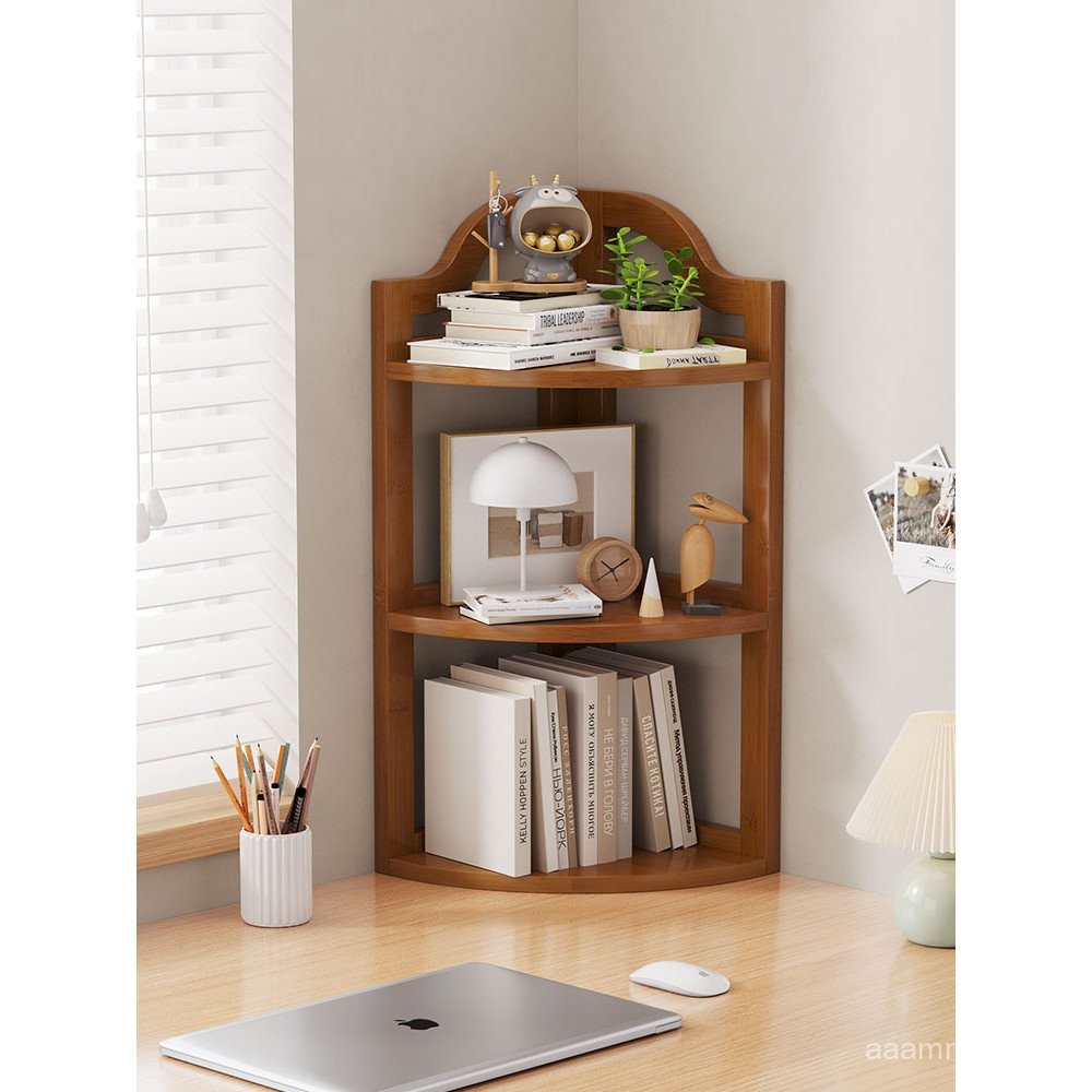 Desktop Simple Corner Shelf Desk Corner Bookshelf Children Office Work ...