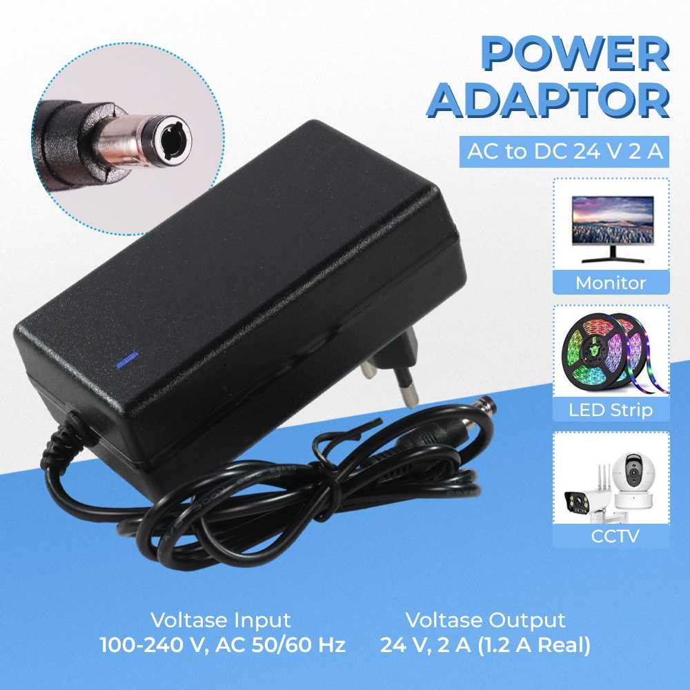 Deek-robot Adapter Power Supply Converter AC to DC 24V 2A LED Strip ...