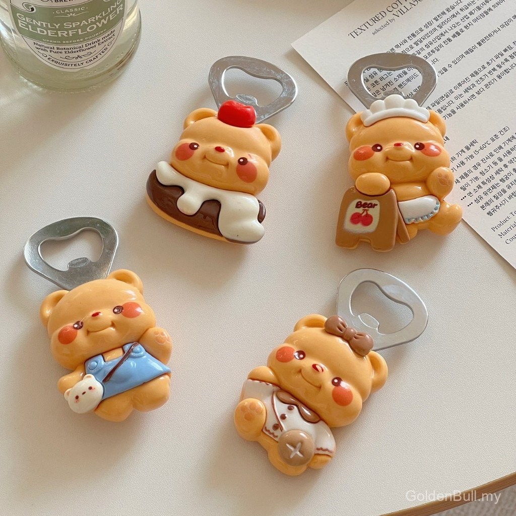 Butter Small Magnetic Bottle Opener Cute Cartoon Refrigerator Sticker ...