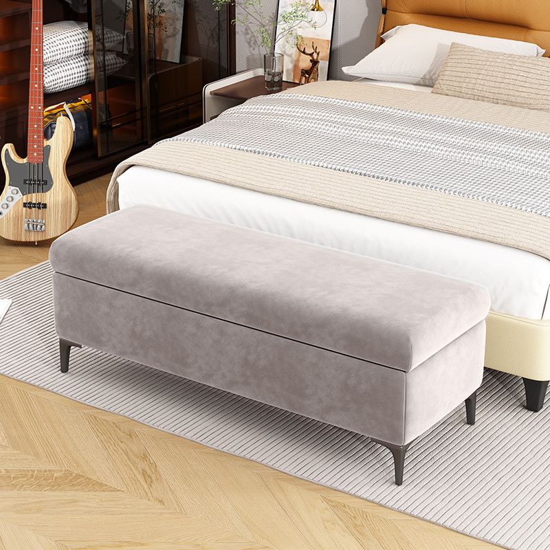 Velvet Bedroom Bedside Living Room Storage Stool Bed End Sofa Splicing ...