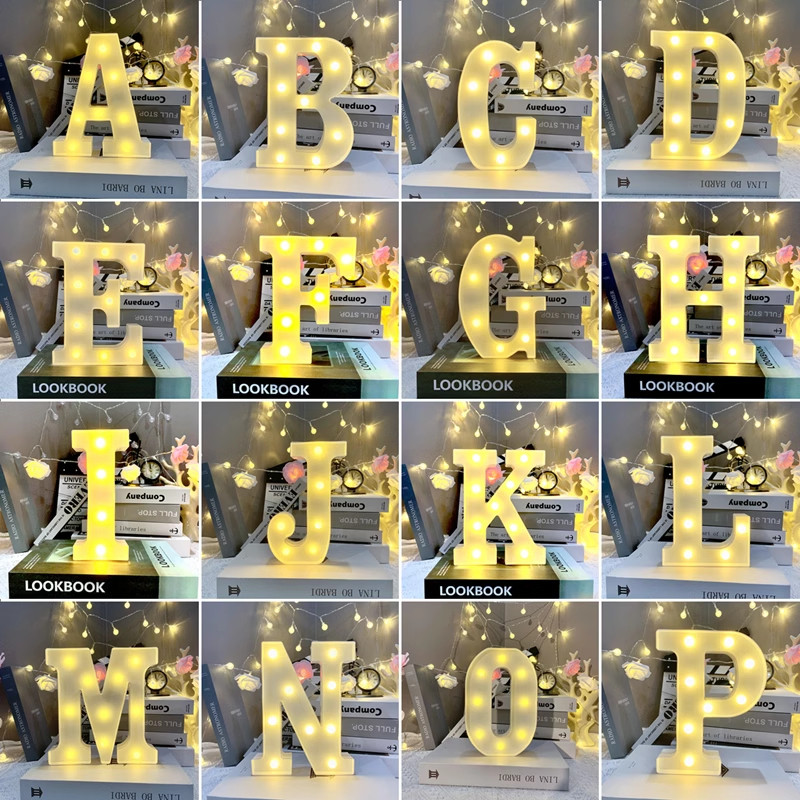 【Local Stock】LED Alphabet Light Up Sign Decoration Letters A-Z Symbol ...