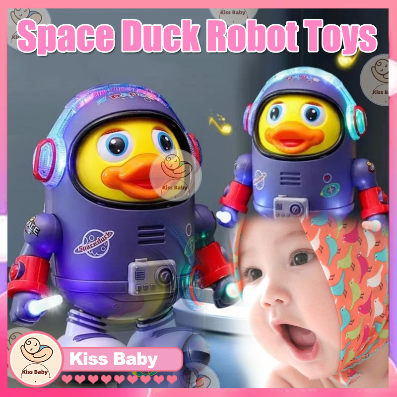 Electric Robot Toys Dancing Walking Space Duck Dancing Pretend Moving ...