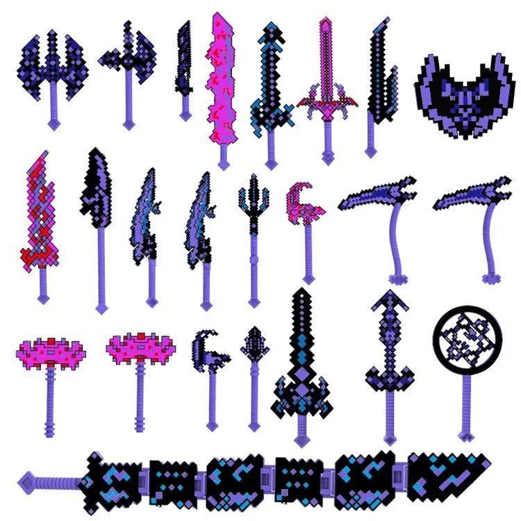Minecraft Full Set Minifigure Pack Compatible with Lego Mrs. Steve Doll ...