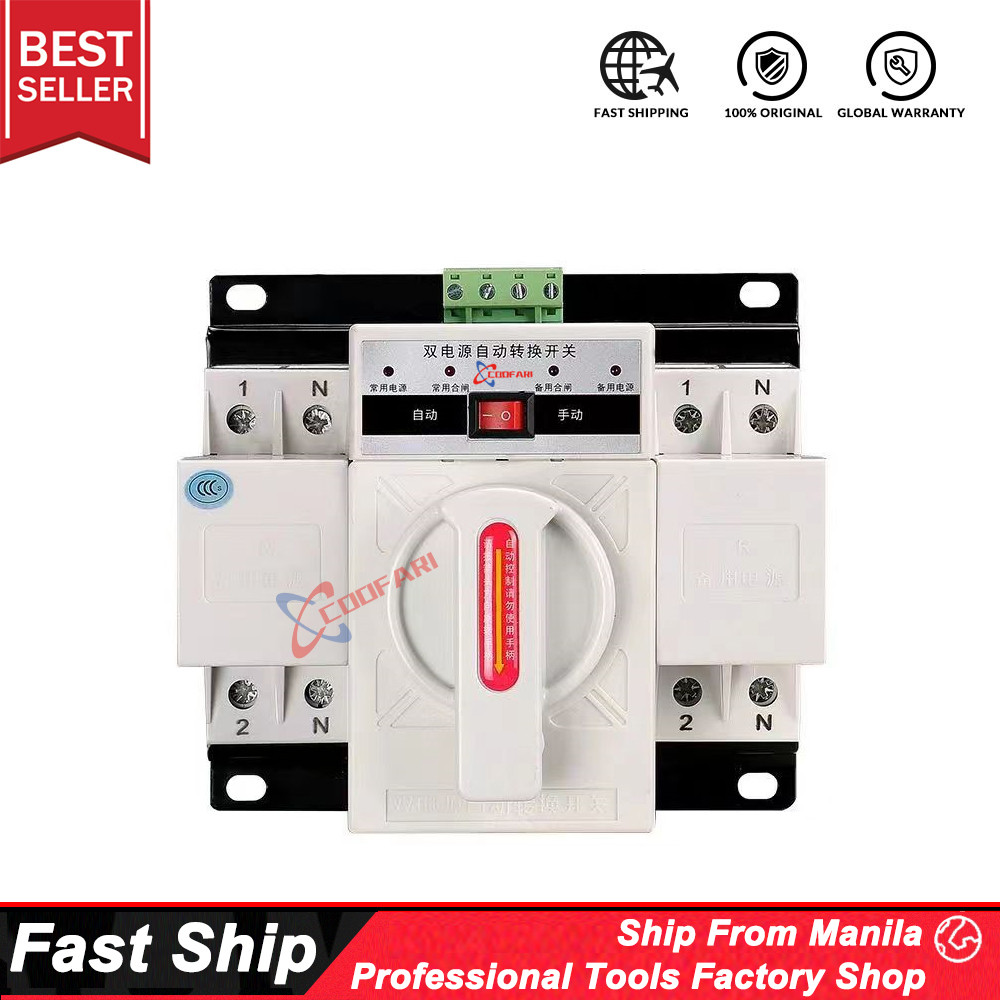 Ats 2p 63a 230v 380v Micro Circuit Breaker Dual Power Automatic Transfer Switch Auto Transfer ...