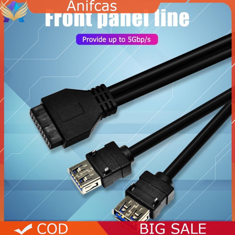 PC Case 20Pin to 2 Port USB 3.0 Front Panel Cable Adapter with Fixed ...