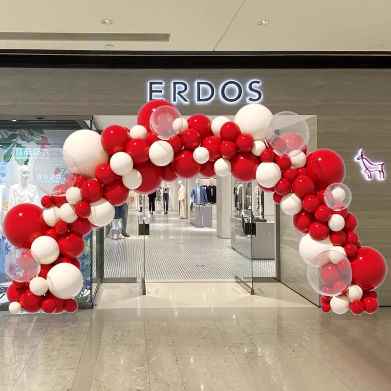 Susun atur acara hari kekasih Cina, lengkungan belon, buka perniagaan ...