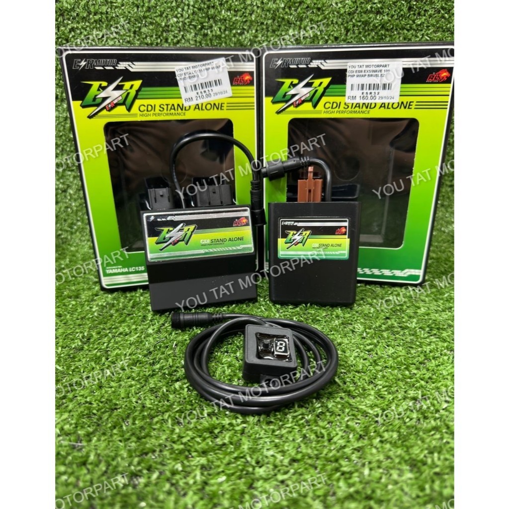 ESR MOTOR LC135 V1-V7 EX5 WAVE100 RACING CDI UNIT 9 MODE WITH BUTTON ...