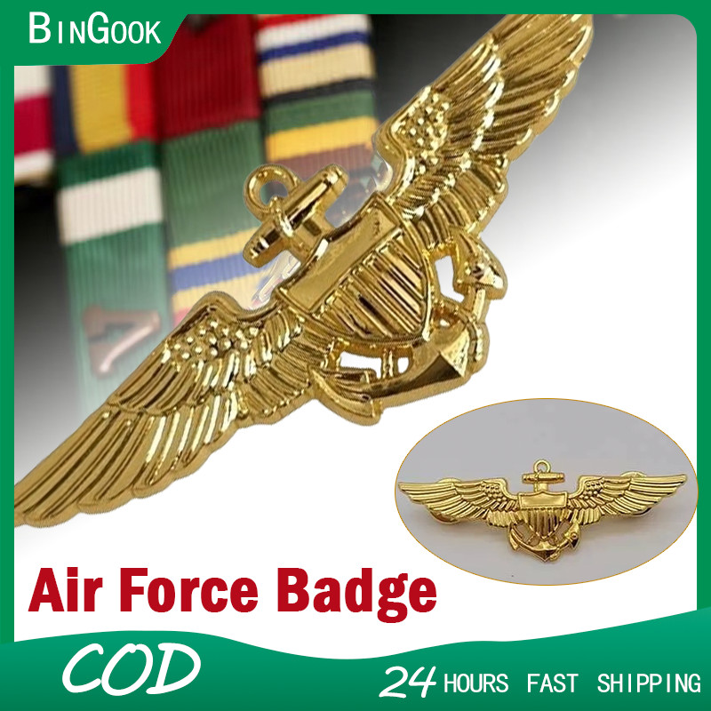Airplane Brooch Pin Classic Pilot badge Vintage USAF Wings Military ...