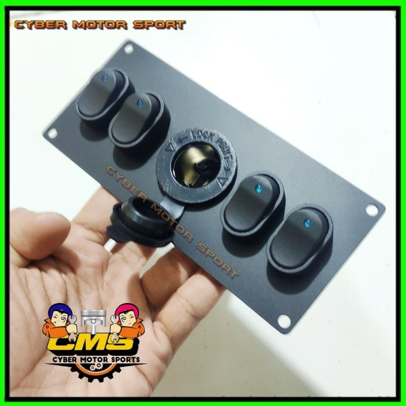 TOMBOL Universal 12v 24v Car switch dashboard instrument 6 DC outlet ...