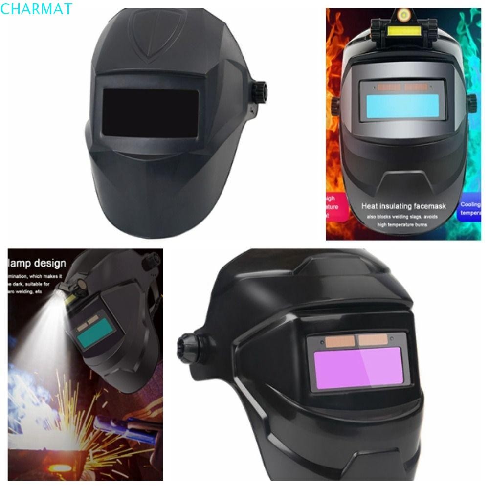 CHARMAT Solar Welding Helmet, Automatic Dimming True Color Welding Mask, Fall-proof Large View ...