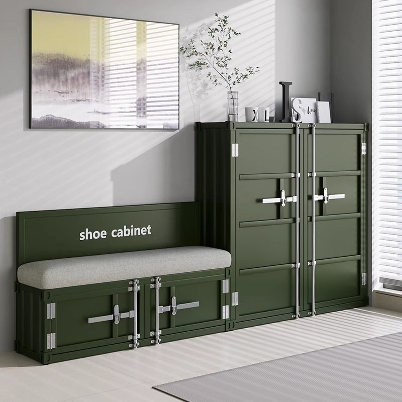 Home Doorway Shoe Cabinet Shoe Stool Customized Industrial Style Shoe ...