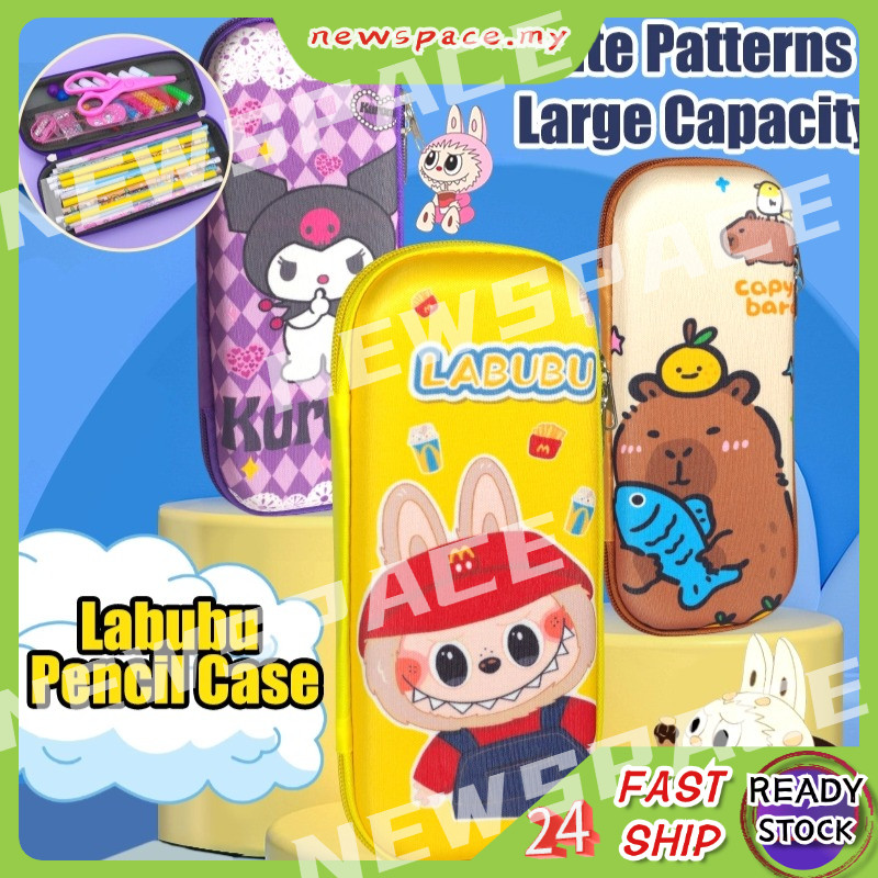Labubu Kuromi Capybara Pencil Case For Kids Cartoon School Pensel ...