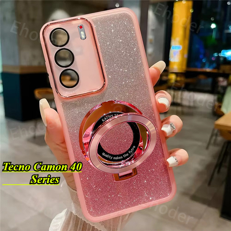 Casing for Tecno Camon 40 Pro 4G 5G 2025 Transparent With Ring Holder cover For Camon40 ...