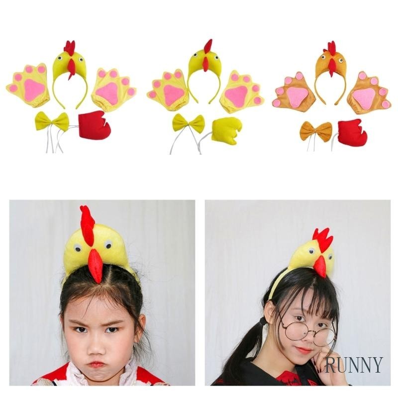 RUNNY Chicken Costume Set Rooster Headbands Chicken Headbwear Animal ...