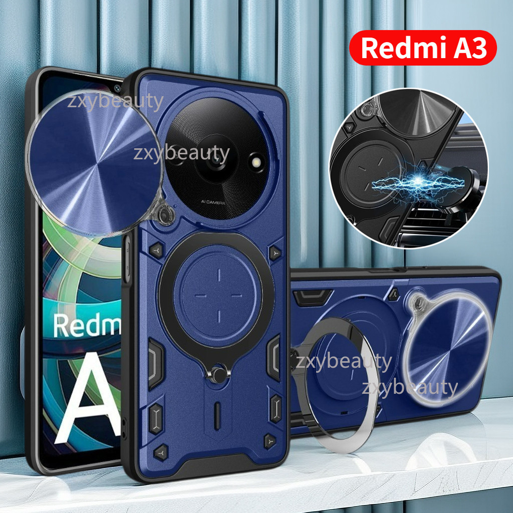 Casing For Redmi A3 A3X 4G 2024 Case Shockproof Magnetic Holder Car ...
