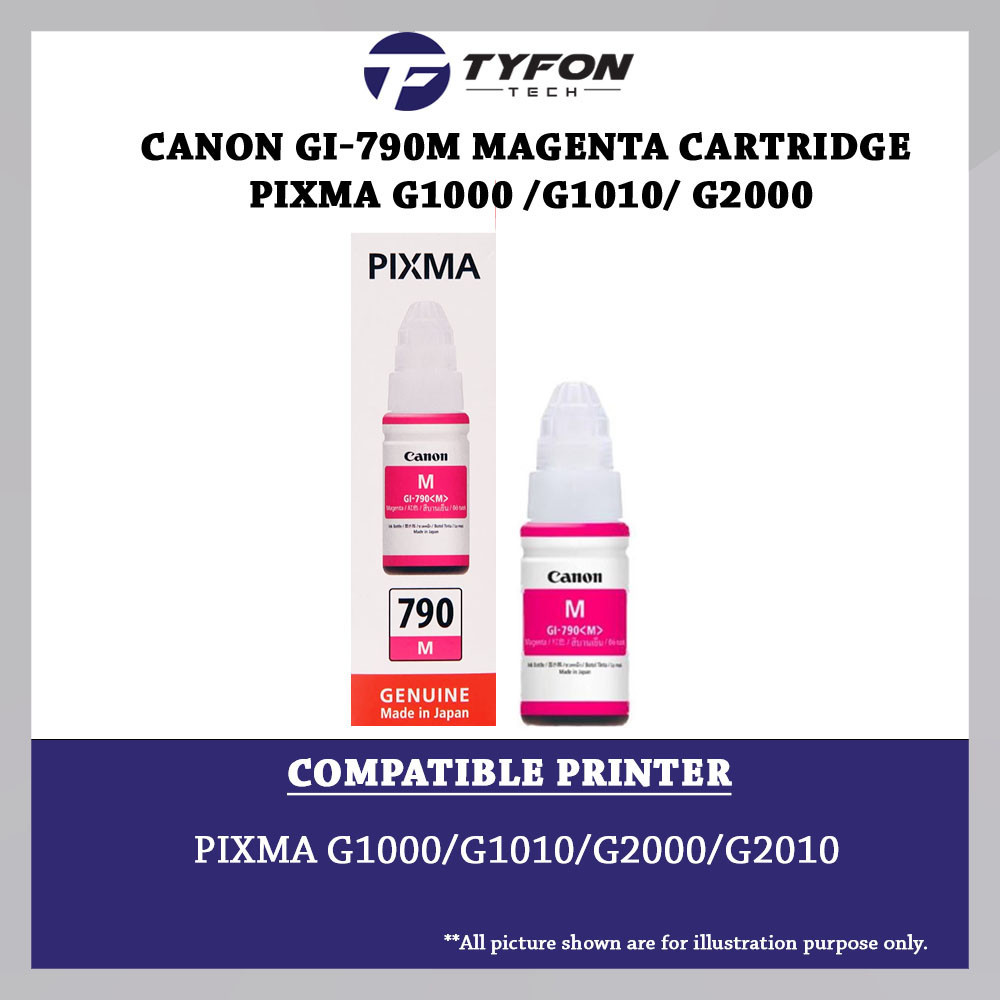 Canon GI-790M Magenta Cartridge For PIXMA G1000 /G1010/ G2000 | Shopee ...