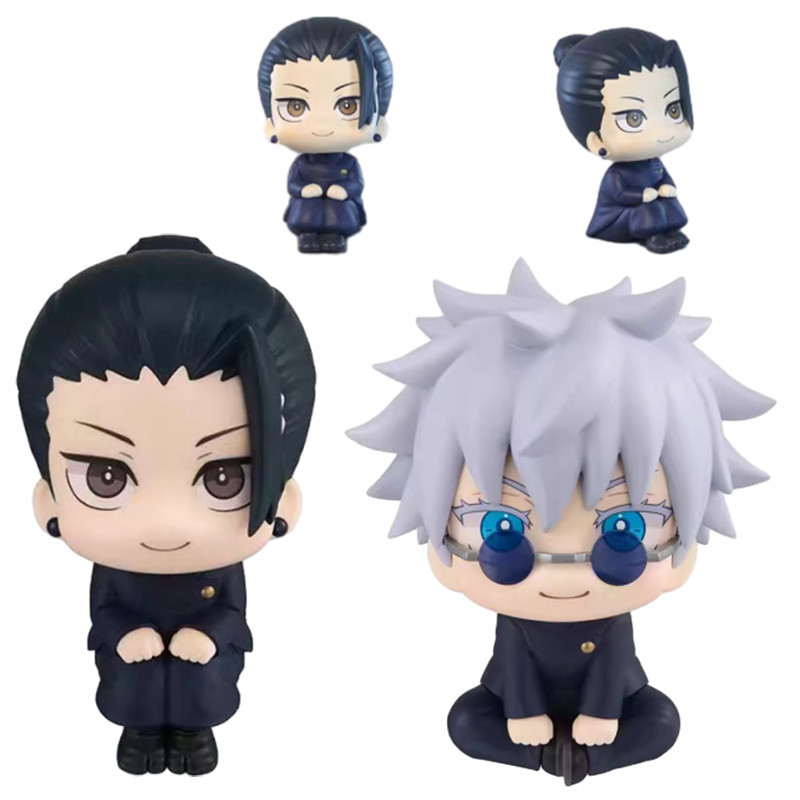 Ready Stock Satoru Gojo Geto Suguru Figure Toy Jujutsu Kaisen Sitting ...