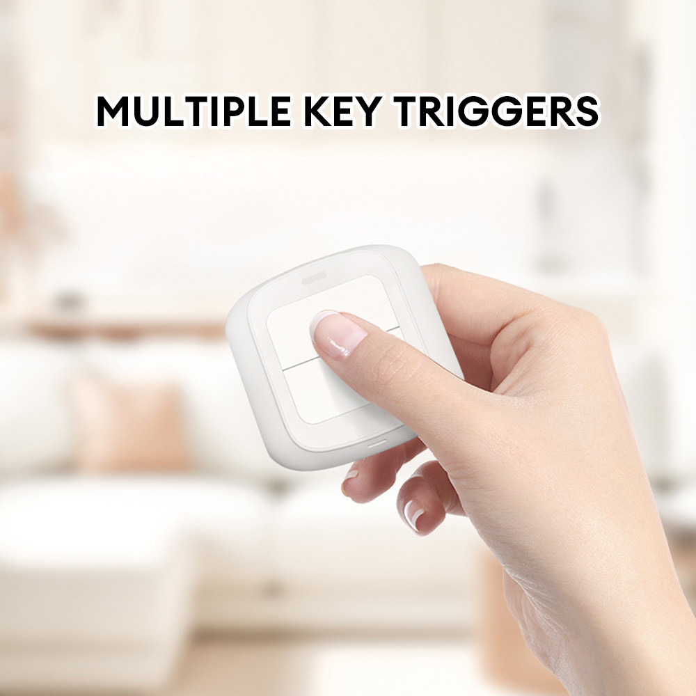 Tuya WiFi ZigBee Smart Scene Wireless Switch Push Button Controller Automation Scenario 2 Gang ...