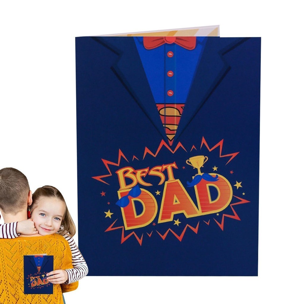Funny 3D Father's Day Cards 3D Greeting Fathers Day Card Best Dad ...