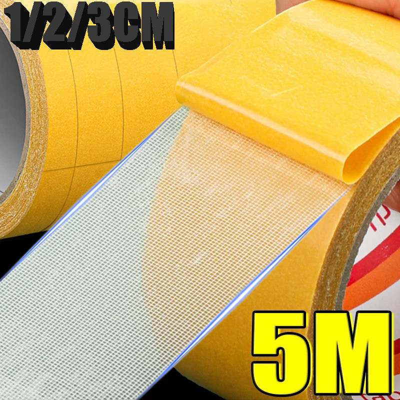 5M Heavy Duty Translucent Mesh Base Adhesive Tape/Mat Carpet Mesh High ...