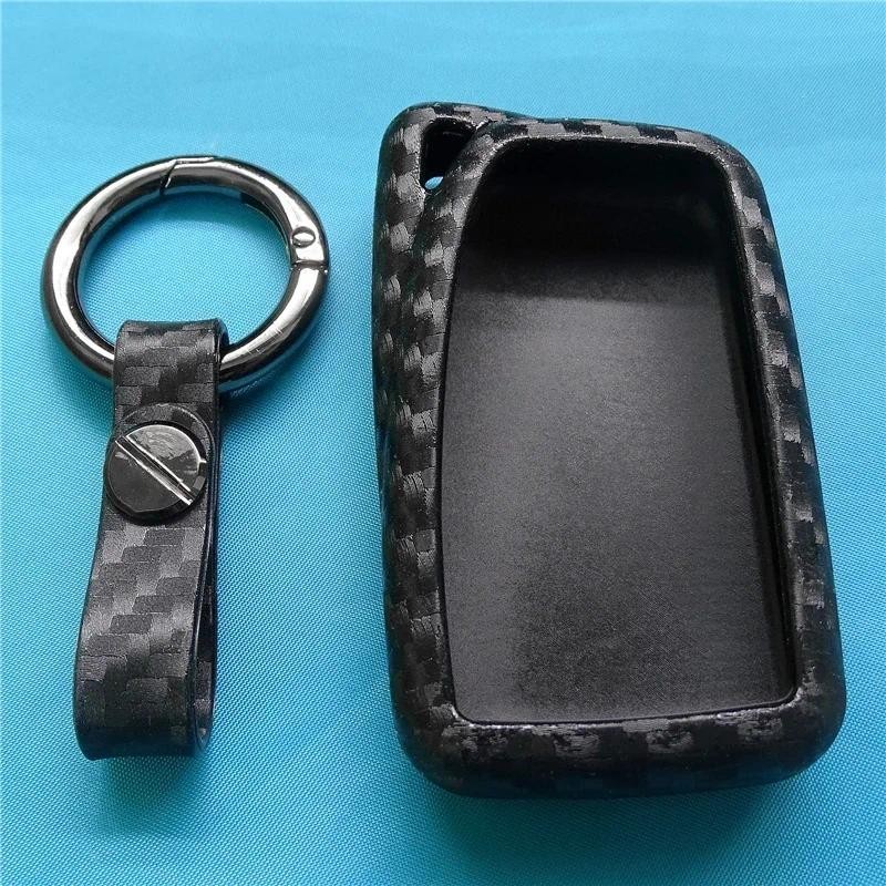 Silicone Carbon Fiber Car Protection Key Cover Shells 3 4 Buttons Case ...