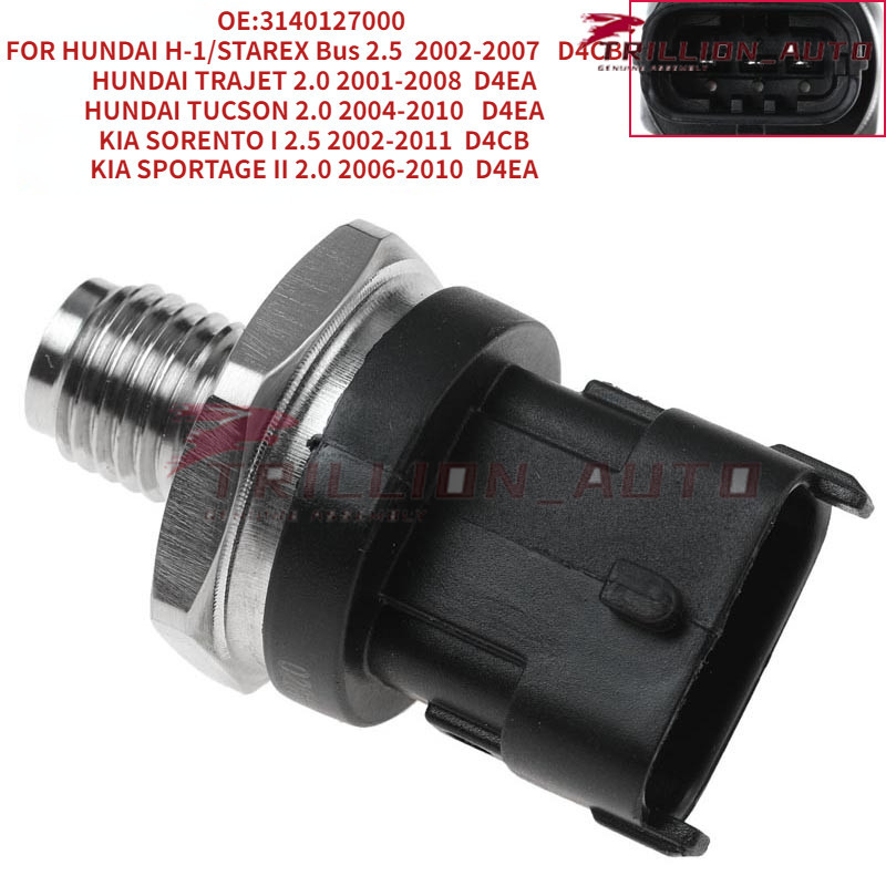 3140127000 Fuel Rail Pressure Sensor Suitable For HUNDAI H-1 / STAREX ...