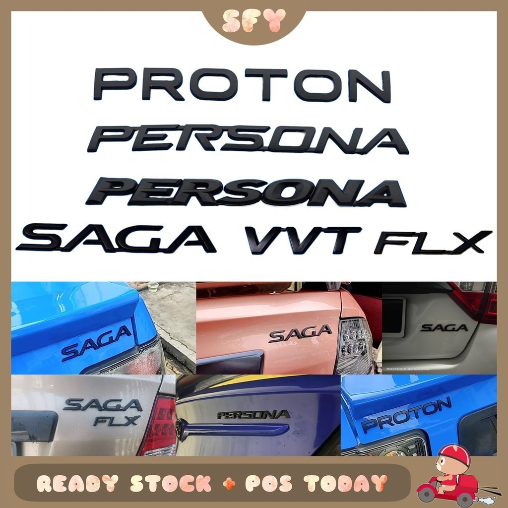 Emblem Proton Persona Saga Turbo FLX VVT Emblem Logo Badge Logo Sticker ...