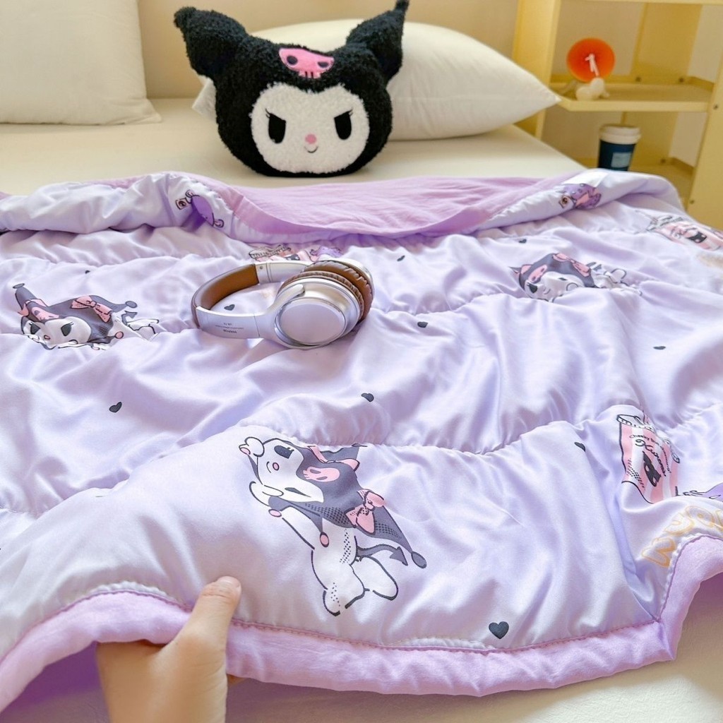 三丽鸥类库洛米豆豆被子夏凉大豆空调纤维春秋夏季单人儿童卡通San Li Ou class Kuromi beans, quilts ...