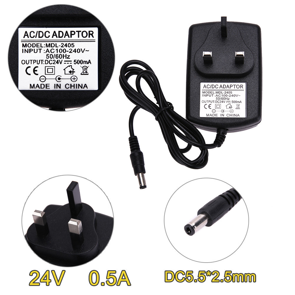 [innersetting.my] DC24V 0.5A Adapter AC 100V-240V to DC 24V Converter ...