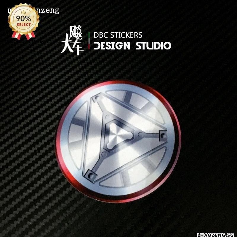 Ready Stock Iron Man Car Sticker Chest Light Ark Reactor Avengers Car ...