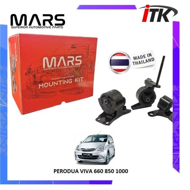 ORIGINAL MARS ENGINE MOUNTING KIT SET - PERODUA VIVA 660 850 1.0 (1 ...