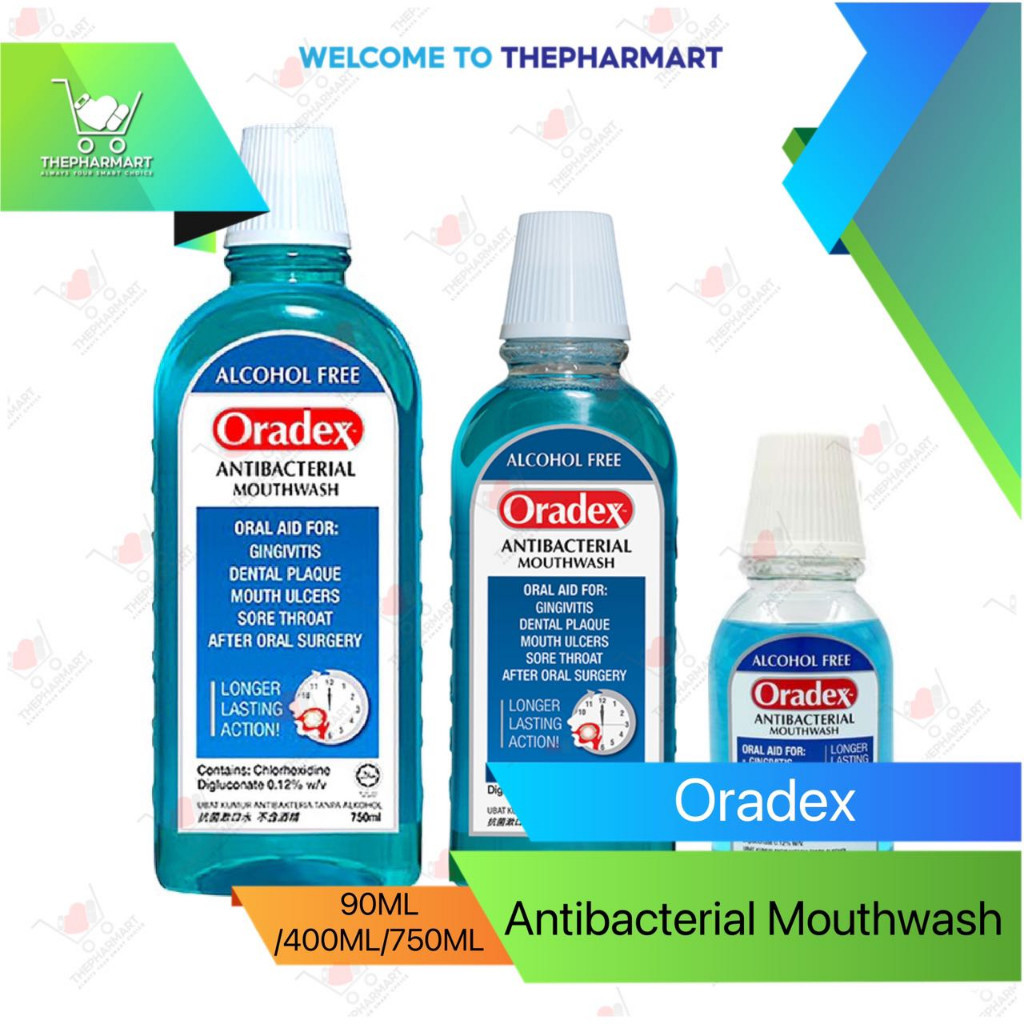 Oradex Antibacterial Mouthwash (90ML / 400ML / 900ML) | Shopee Malaysia
